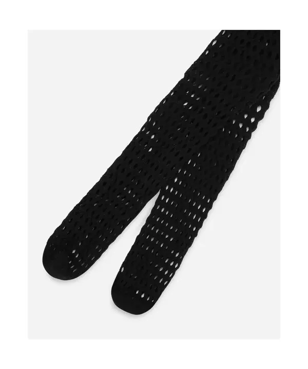 Dolce & Gabbana Mesh Tights With Logo Elastic Waistband