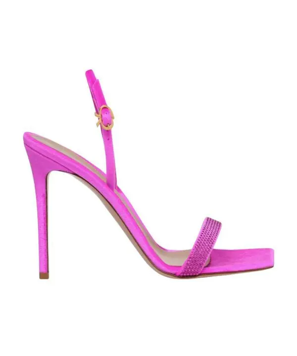 GIANVITO ROSSI Rhinestone Leather Sandals