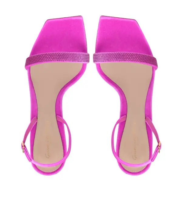 GIANVITO ROSSI Rhinestone Leather Sandals