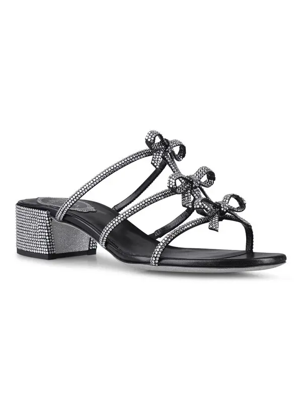 Rene Caovilla Embellished Open Toe Sandals
