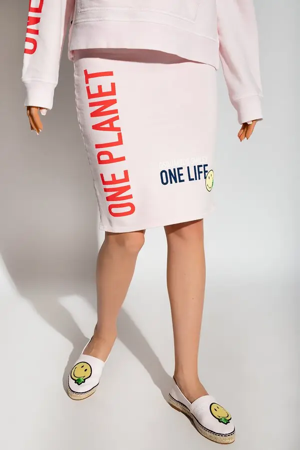Dsquared2 Smiley Slogan Print Skirt
