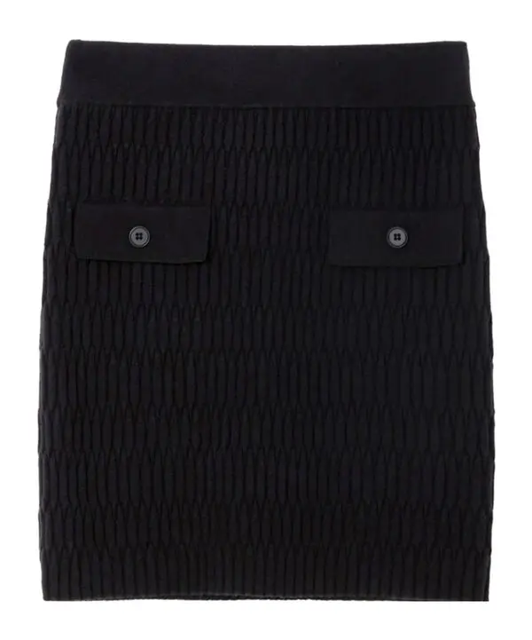 Pinko Geometric Patterned Double-flap Miniskirt