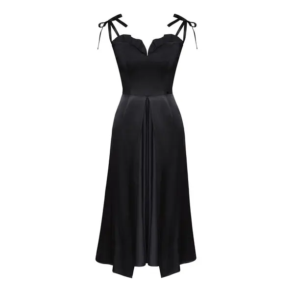 POST MERIDIEM Flowy Slit Midi Dress