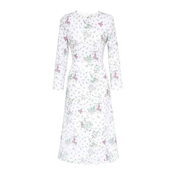 POST MERIDIEM Long Sleeve Midi Dress - White