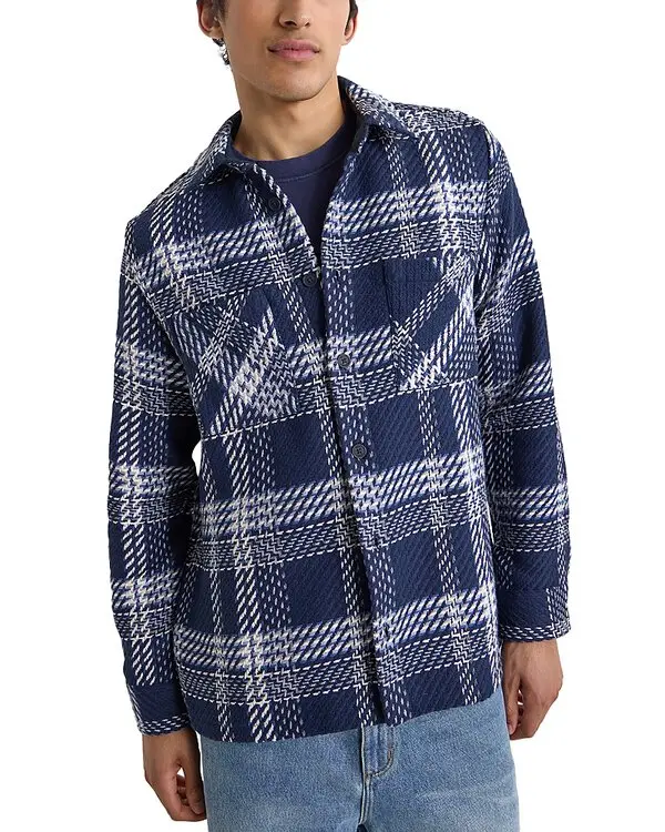 WAX LONDON Whiting Plaid Weave Overshirt