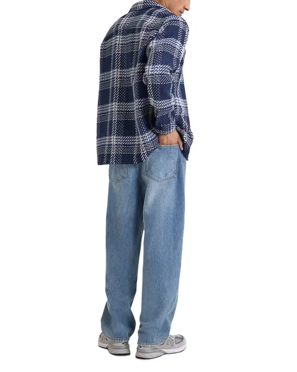 WAX LONDON Whiting Plaid Weave Overshirt