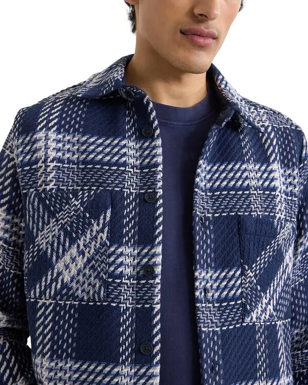 WAX LONDON Whiting Plaid Weave Overshirt