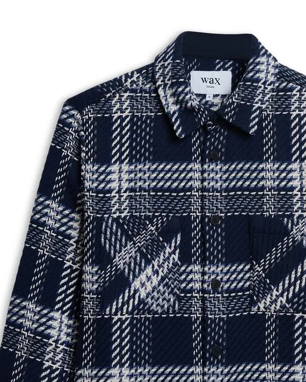 WAX LONDON Whiting Plaid Weave Overshirt