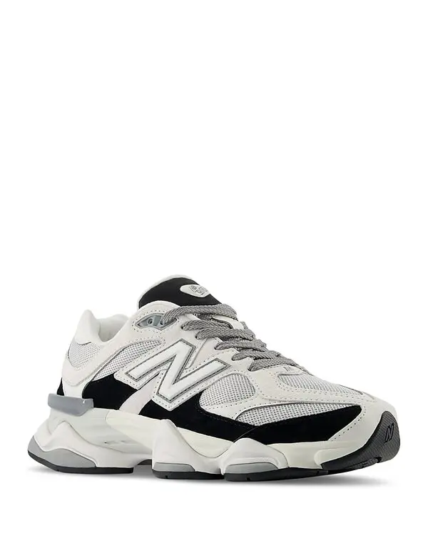NEW BALANCE 9060 Leather & Mesh Sneakers - Black