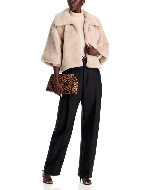 Echo Blair Sheared Faux Fur Jacket - Taupe