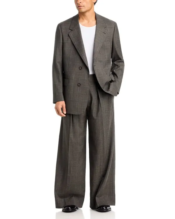 Simone Rocha Relaxed Fit Wide Leg Wool Blend Pants