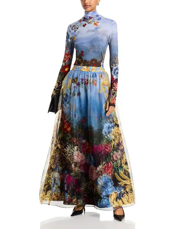 Alice + Olivia Dixie Silk Ballgown Chiffon Skirt