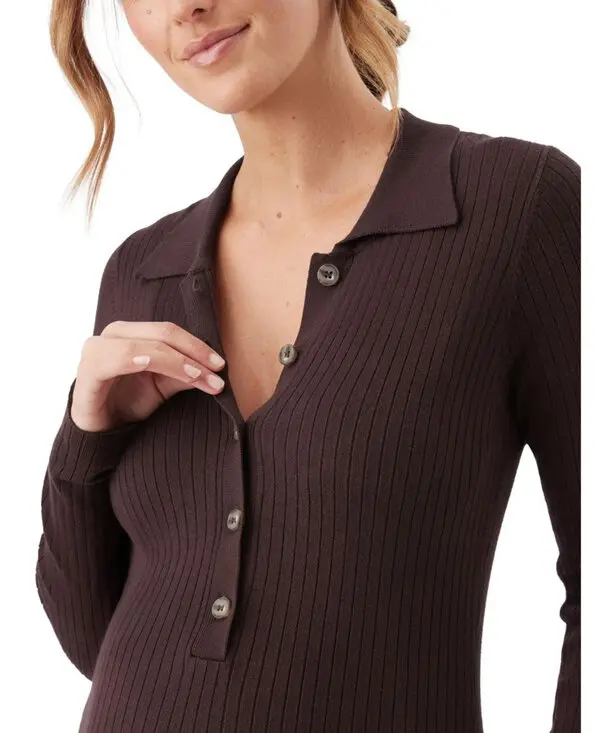 RIPE MATERNITY Hollie Polo Knit Dress