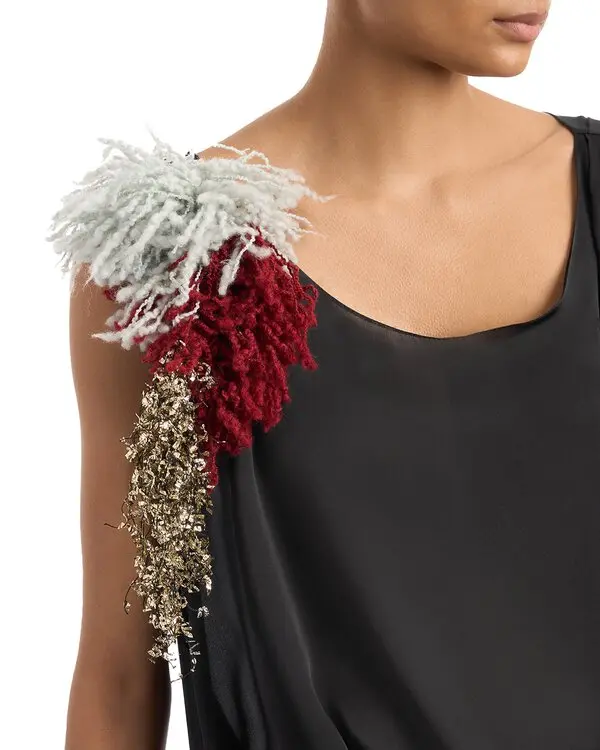 LIBEROWE Embellished Sleeveless Silk Top
