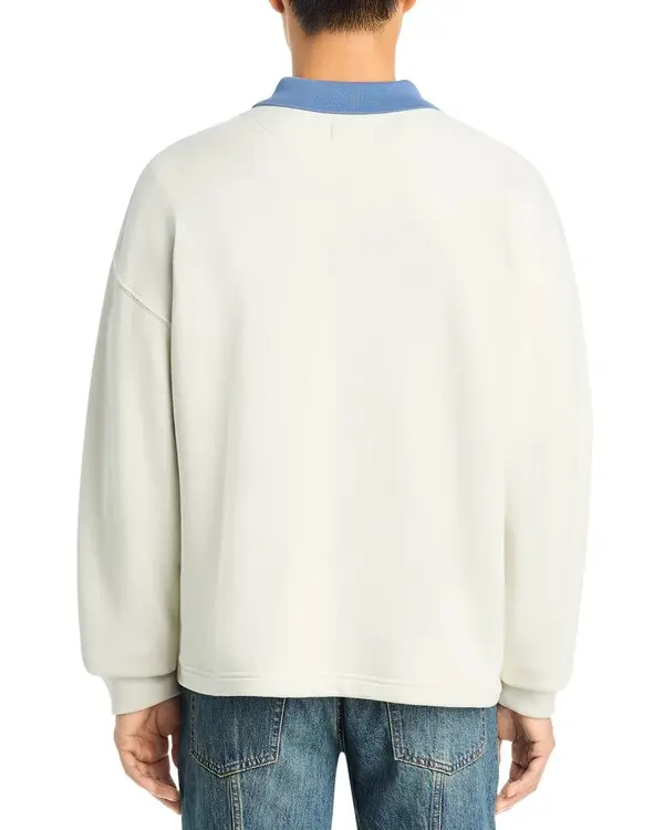 PACSUN Hudson Cotton Relaxed Logo Rugby Shirt