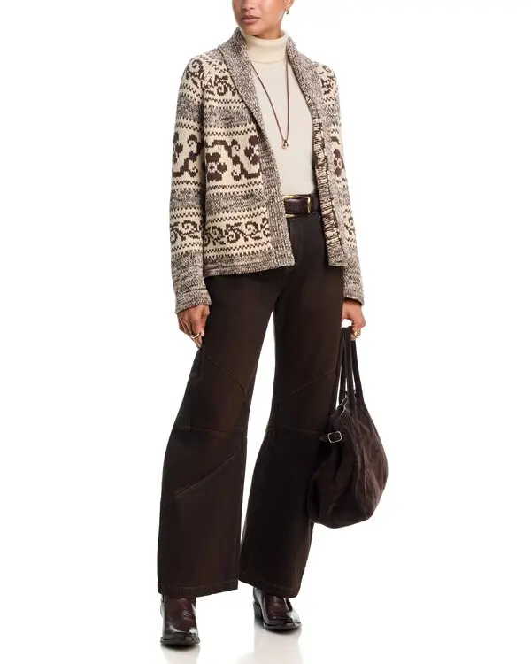 The Great. The Nordic Flower Lodge Open Cardigan Sweater
