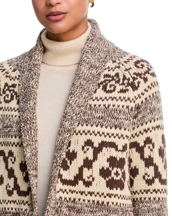 The Great. The Nordic Flower Lodge Open Cardigan Sweater