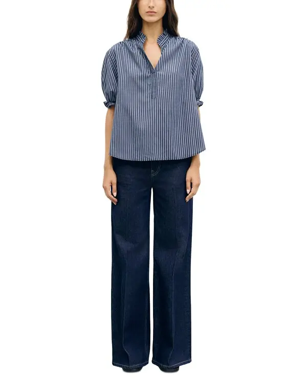 Gerard Darel Louann Ruffled High Collar Blouse
