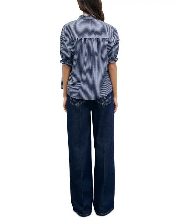 Gerard Darel Louann Ruffled High Collar Blouse