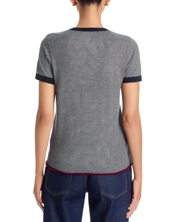 Majestic Filatures Cashmere Striped Short Sleeve Tee