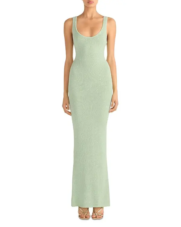 ASTA RESORT Ana Sequined Dress - Sage Sequin