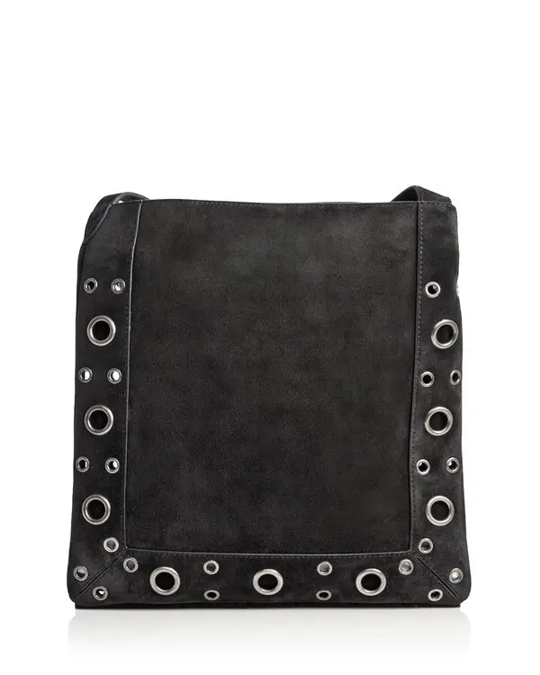 Valentino Garavani Vlogo Nellcote Fringe Suede Medium Shoulder Bag