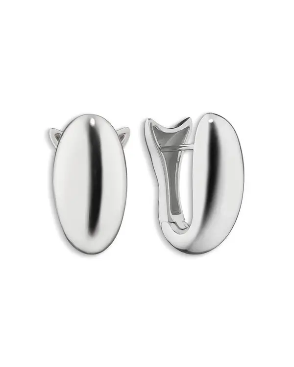 Monica Rich Kosann Perseverance Fish Hoop Earrings - Sterling Silver