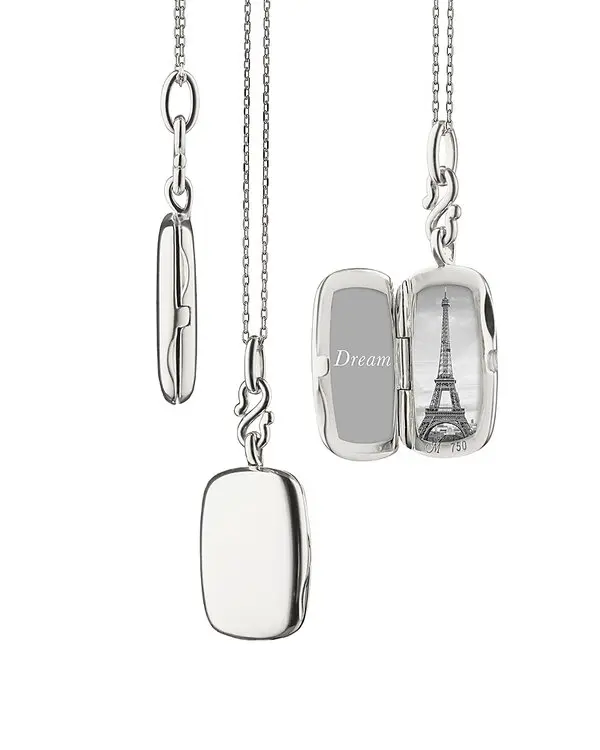 Monica Rich Kosann Slim Lockets Rectangular Pendant Necklace, 16-18