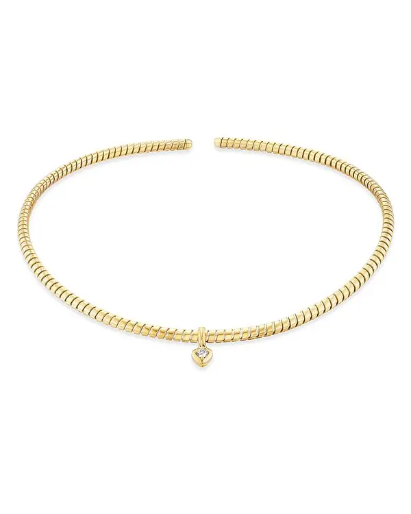 Marina B 18k Yellow Lina Diamond Drop Collar Necklace, 0.13 Tcw - Gold