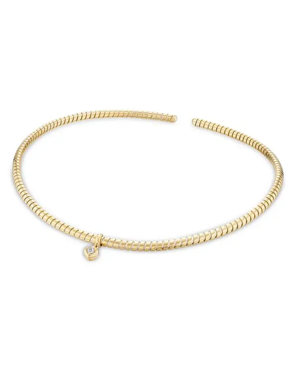 Marina B 18k Yellow Diamond Drop Collar Necklace
