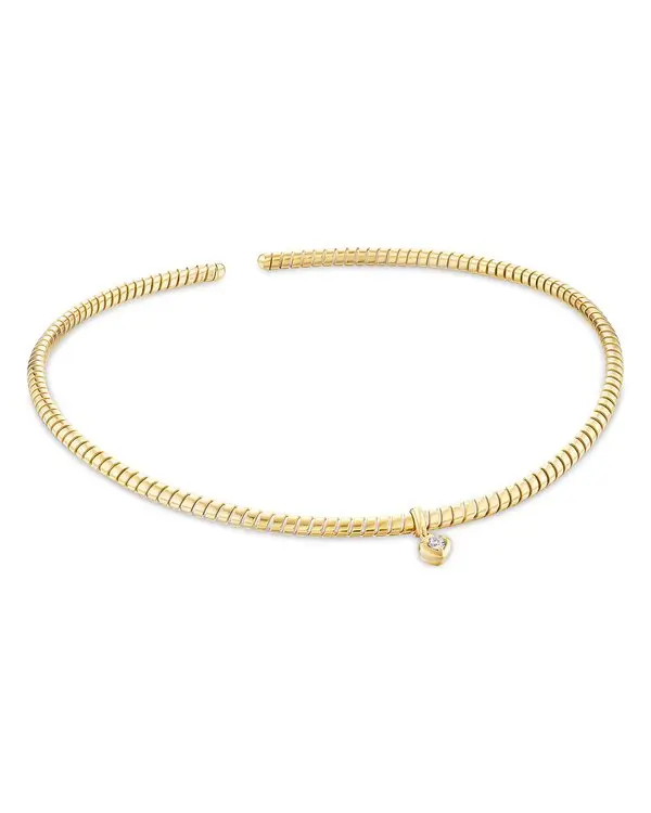 Marina B 18k Yellow Diamond Drop Collar Necklace