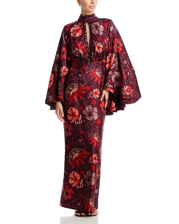 Johanna Ortiz Hidden Flower Silk Maxi Dress