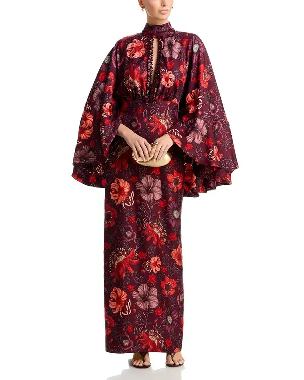 Johanna Ortiz Hidden Flower Silk Maxi Dress