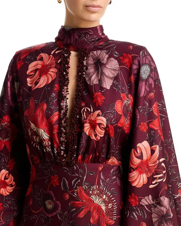 Johanna Ortiz Hidden Flower Silk Maxi Dress