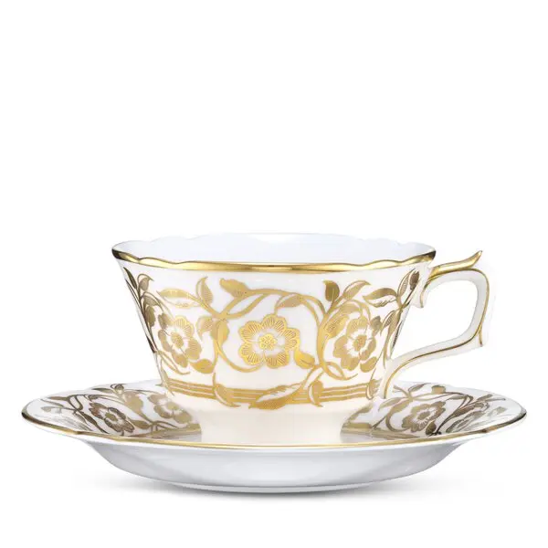 ROYAL CROWN DERBY Primrose White Tea Saucer