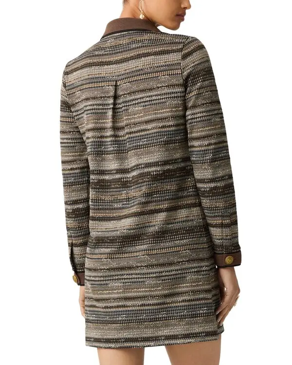 Ramy Brook Maria Houndstooth Collared Dress