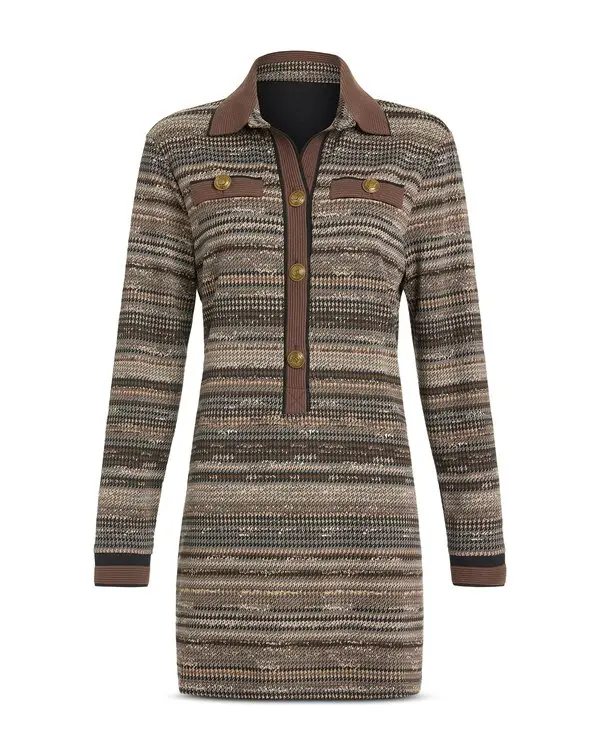 Ramy Brook Maria Houndstooth Collared Dress