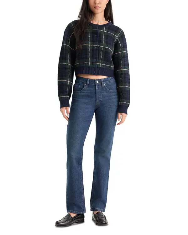 Good American The Jacquard Cardigan Sweater