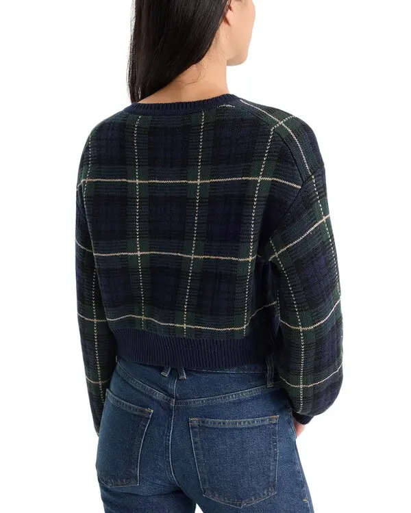 Good American The Jacquard Cardigan Sweater