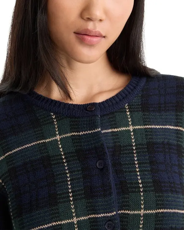 Good American The Jacquard Cardigan Sweater