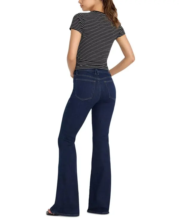 Good American Good Legs High Rise Flare Leg Jeans In Indigo1153 - Indigo