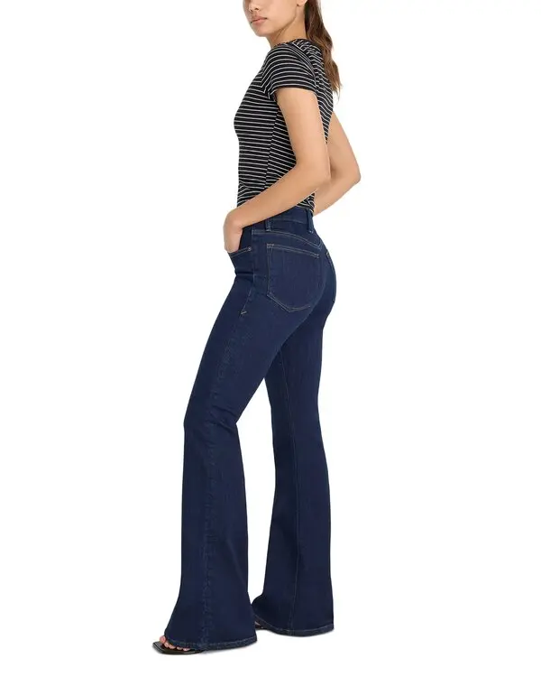Good American Good Legs High Rise Flare Leg Jeans In Indigo1153 - Indigo