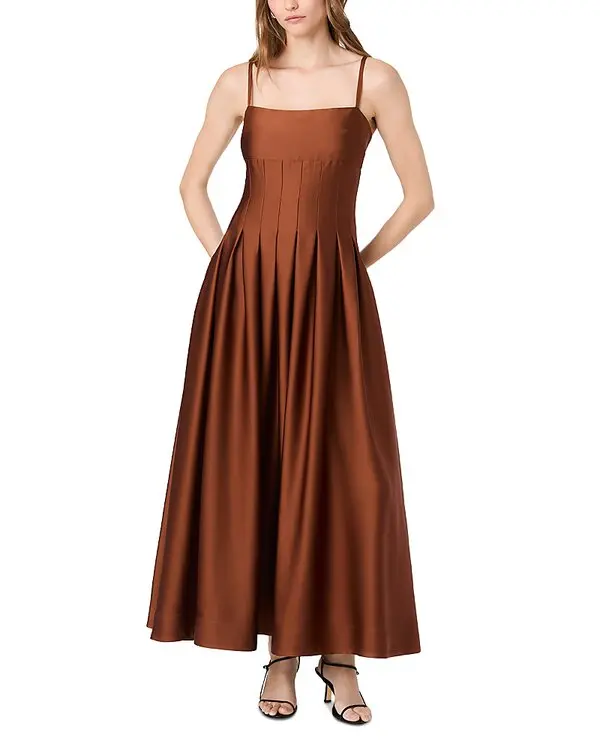 French Connection Slinky Satin Pleated Dress