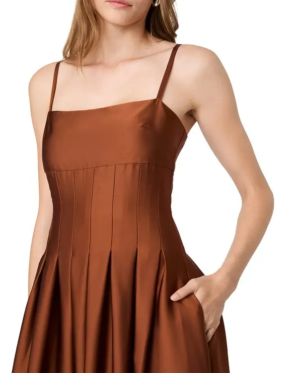 French Connection Slinky Satin Pleated Dress