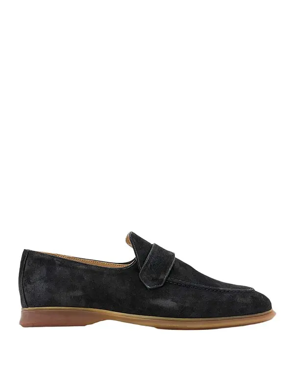 John Varvatos Thompson Suede Slip On Penny Loafers