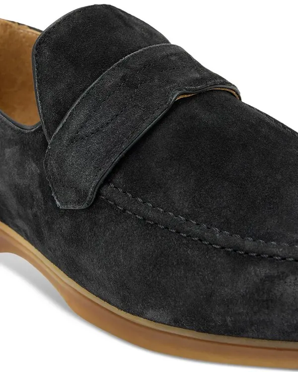 John Varvatos Thompson Suede Slip On Penny Loafers