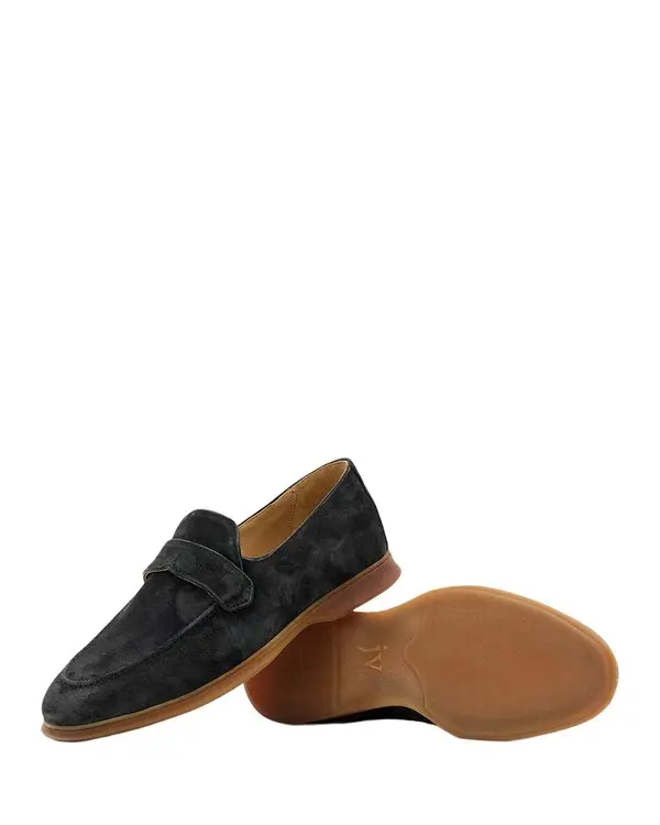 John Varvatos Thompson Suede Slip On Penny Loafers