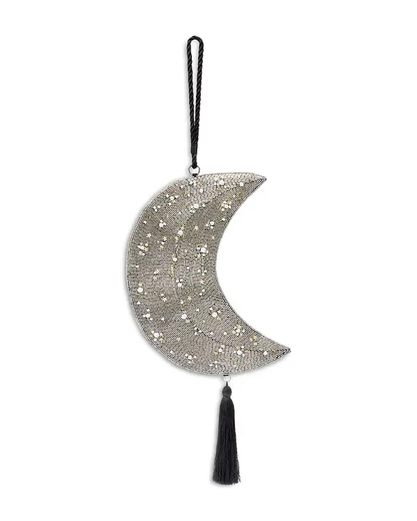 SIMONMILLER Small Beaded Crescent Wristlet - Black/silver