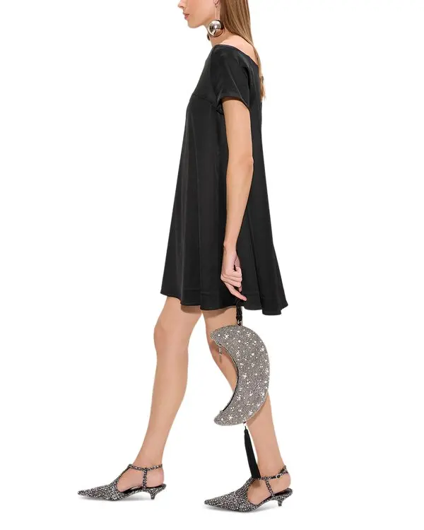 SIMONMILLER Small Beaded Crescent Wristlet - Black/silver
