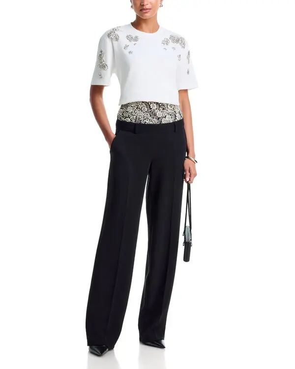 Cinq À Sept Crystal Ivy Dionne Embellished Pants